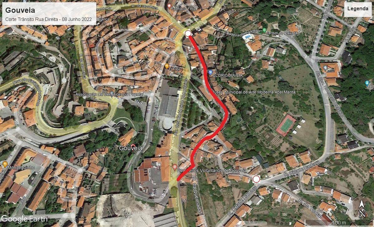 ⚠ AVISO – Interrupção de Trânsito Rodoviário na Rua Direita, em Gouveia ...